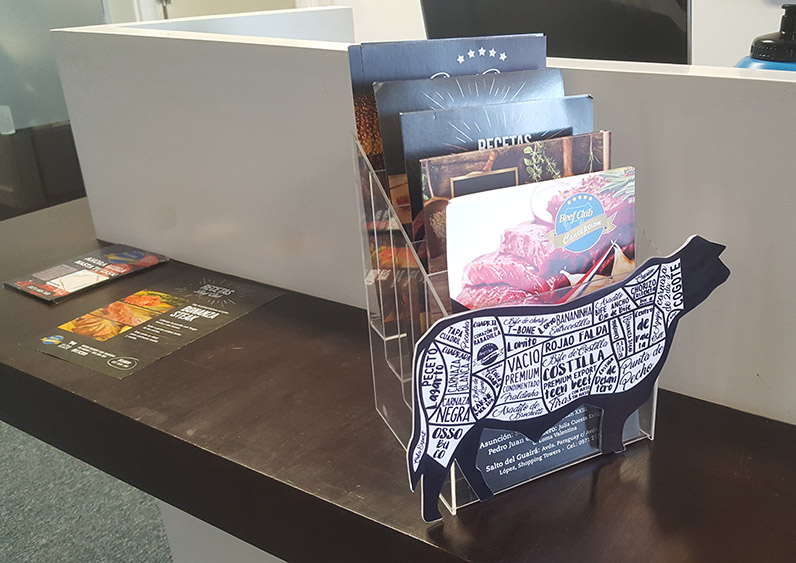 Porta Flyers en acrílicos para restaurantes | Yuupy